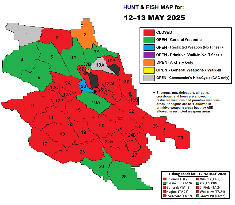 Forecast Maps - Fort Hunter Liggett - iSportsman