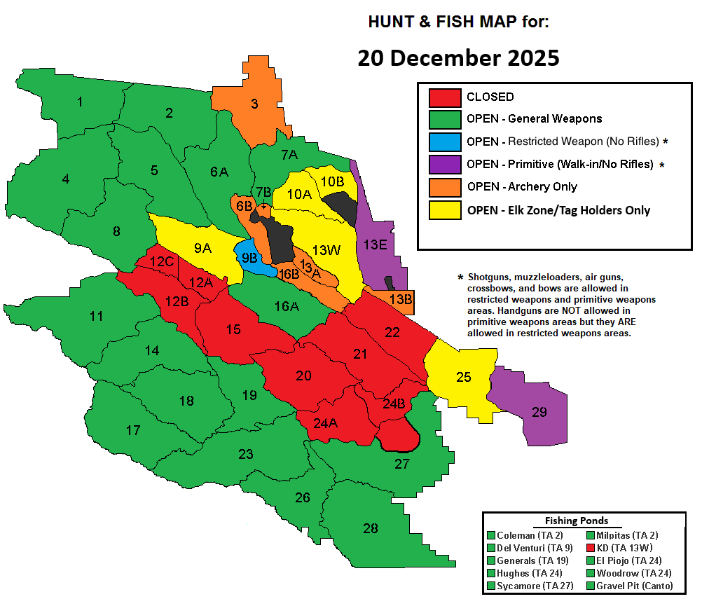 Forecast Maps - Fort Hunter Liggett - iSportsman