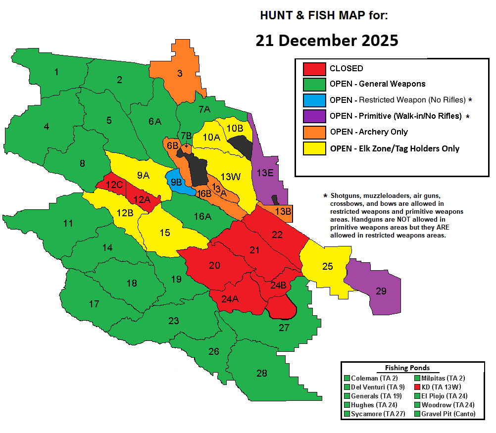 Forecast Maps - Fort Hunter Liggett - iSportsman