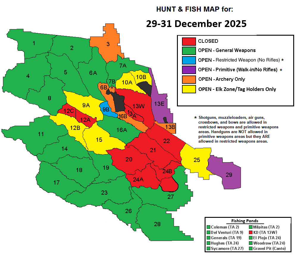 Forecast Maps - Fort Hunter Liggett - iSportsman
