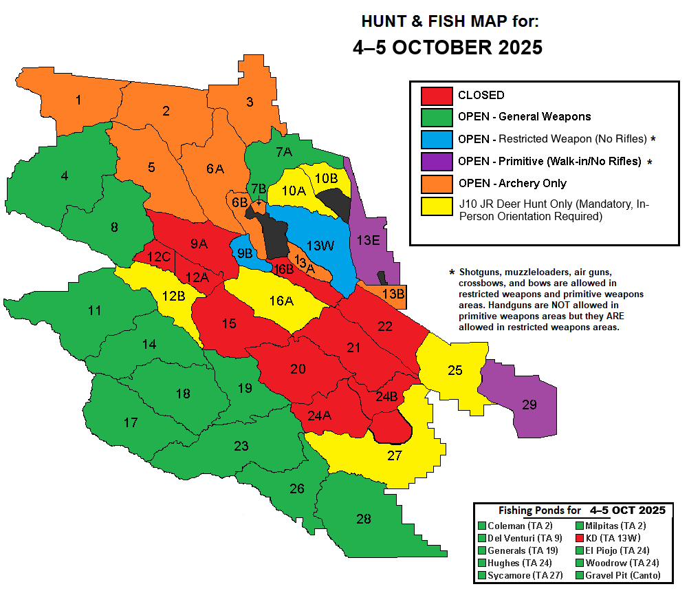 Forecast Maps - Fort Hunter Liggett - iSportsman