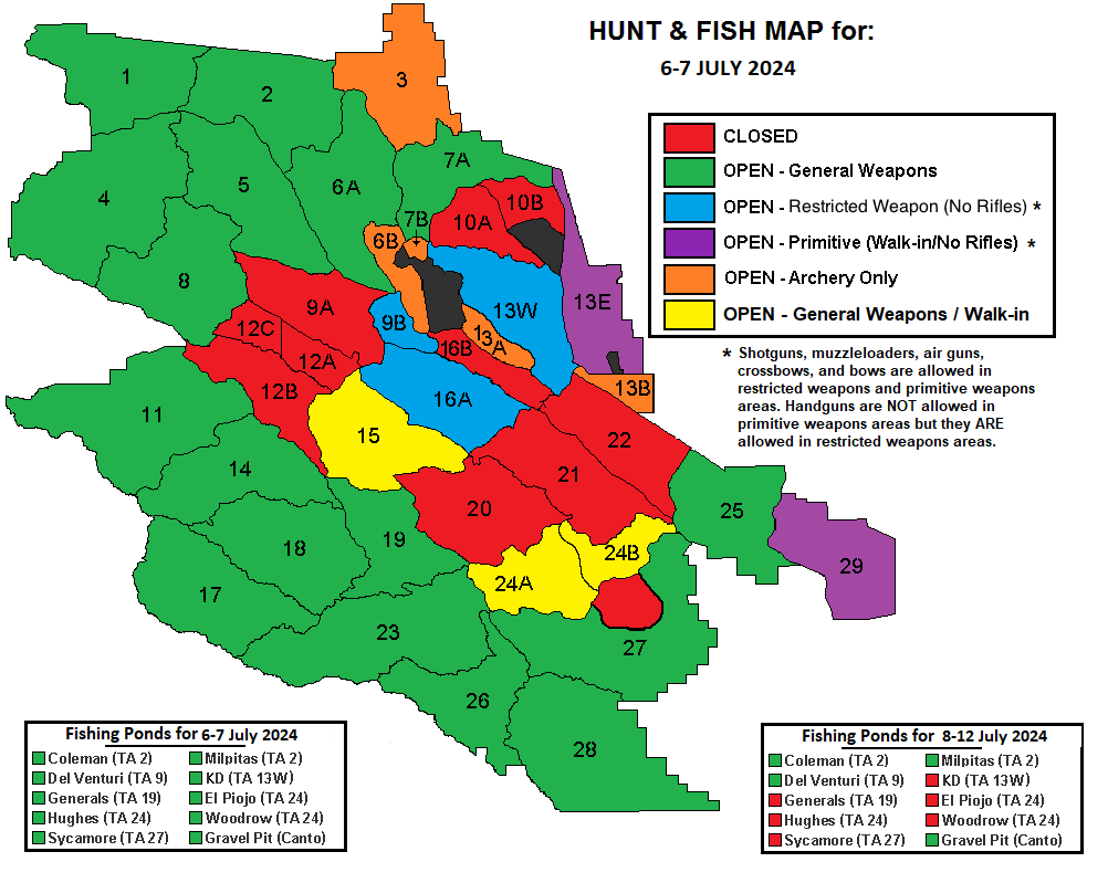 Forecast Maps - Fort Hunter Liggett - iSportsman